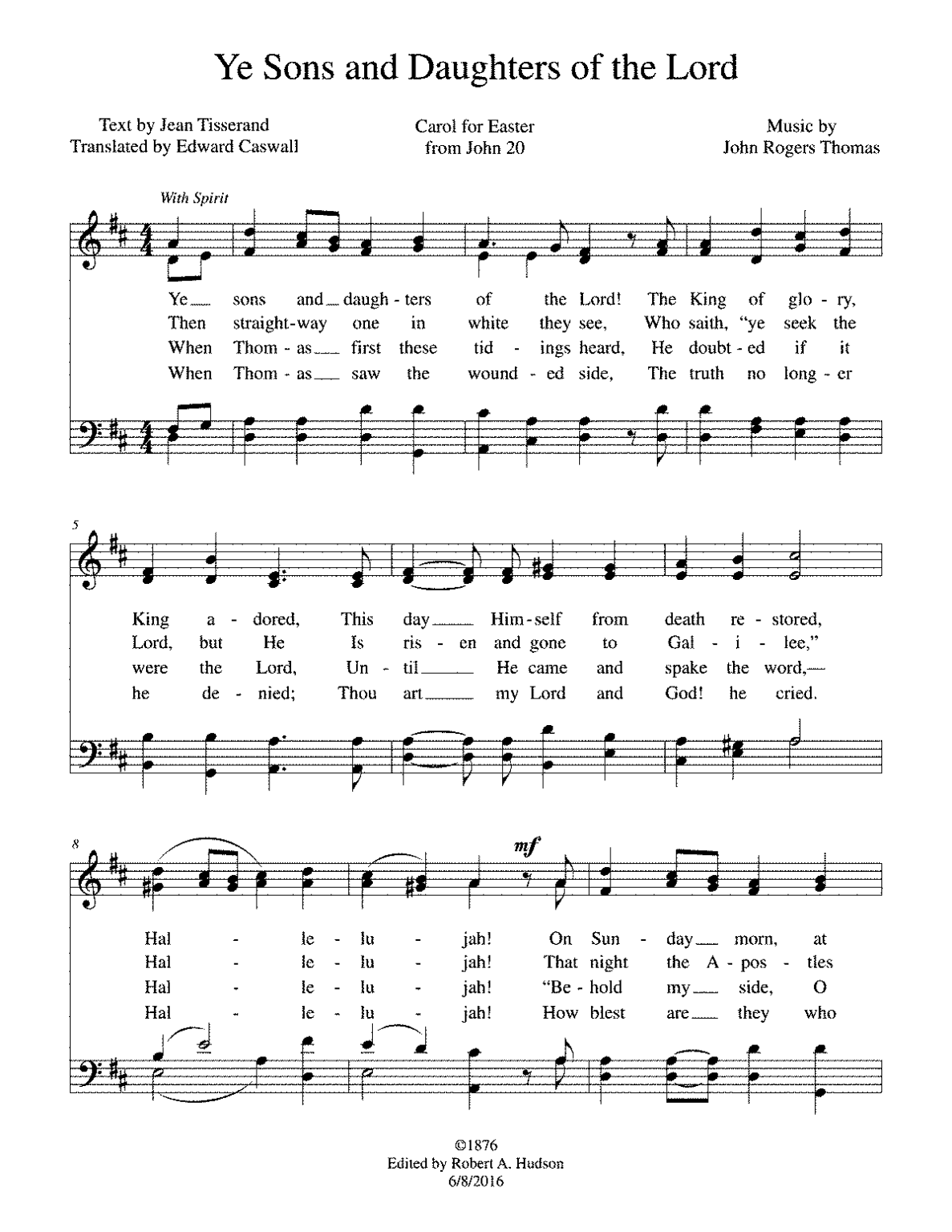 Ye Sons and Daughters of the Lord - Welcoming Children in Worship