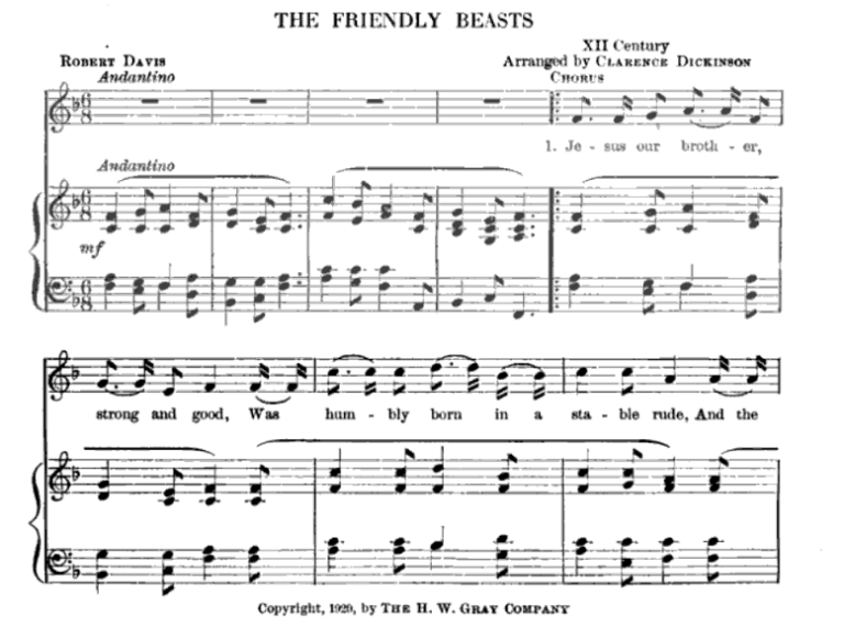 The Friendly Beasts - Welcoming Children in Worship